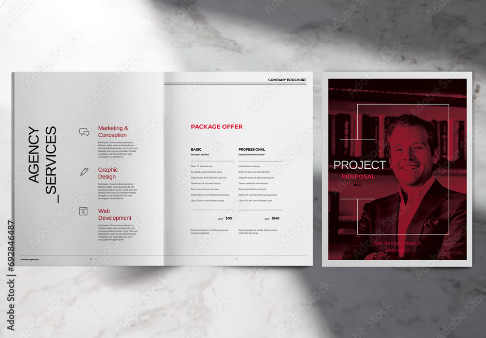 Elegant Project Proposal Layout Stock Template | Adobe Stock