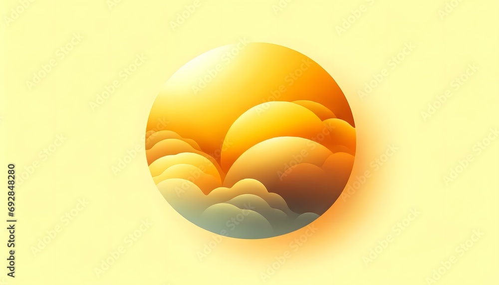 Single-color gradient background image with a citrine yellow color ...