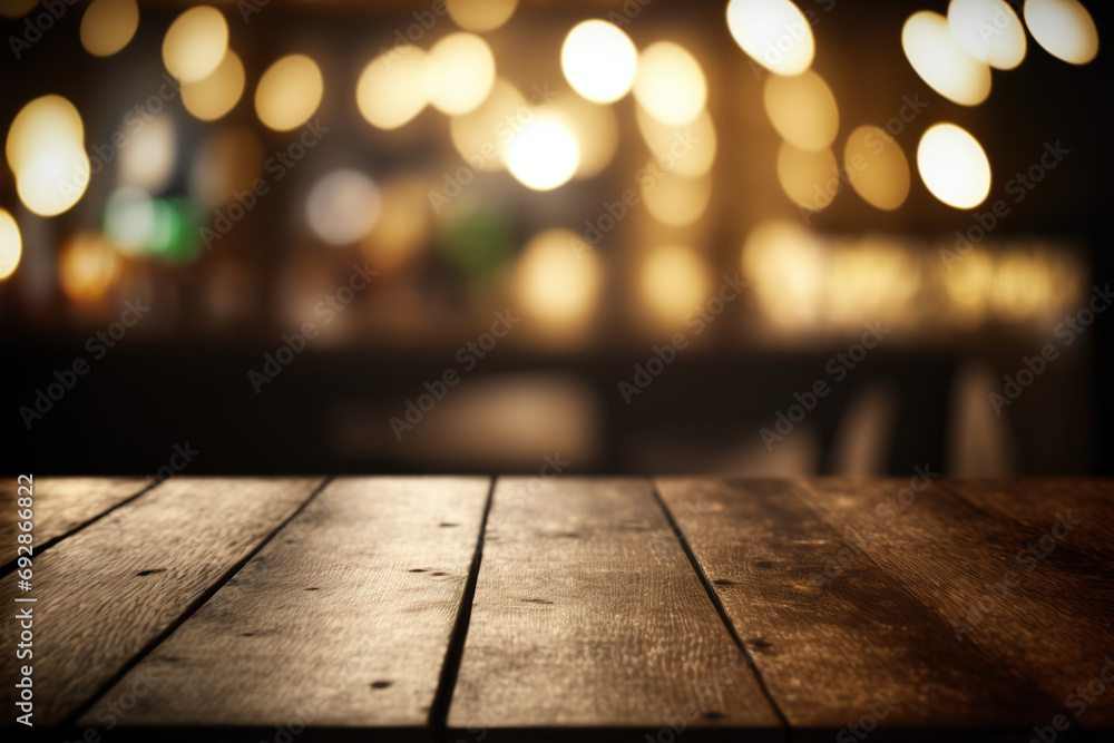 Empty wood table for product display in blur background of admirable ...