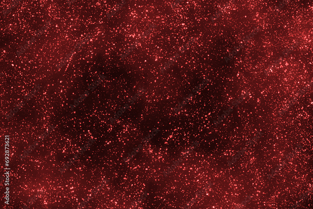Red starry night sky galaxy space background. New year, Christmas and ...