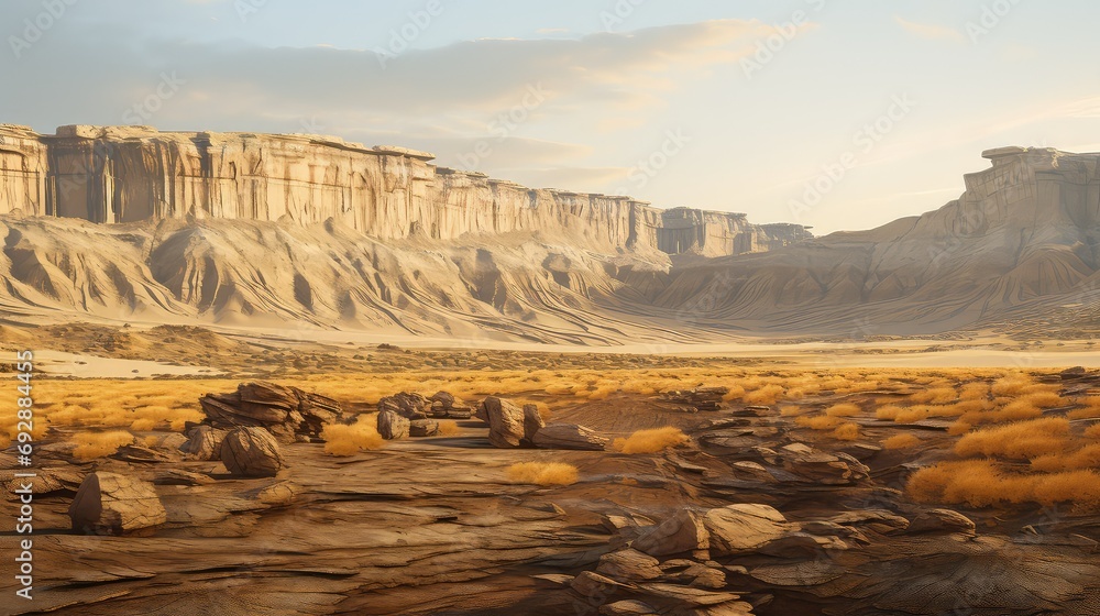 erosion dissected plateau landscape illustration topography geology ...