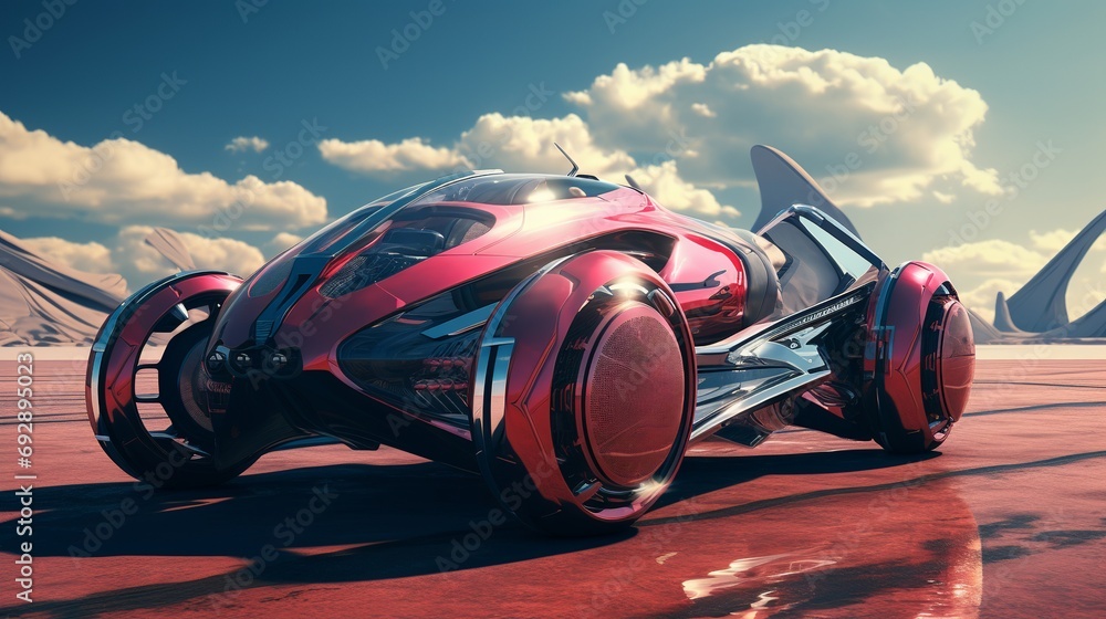 Autonomous Driving Concept: Futuristic Self-Driving Car Navigating City ...