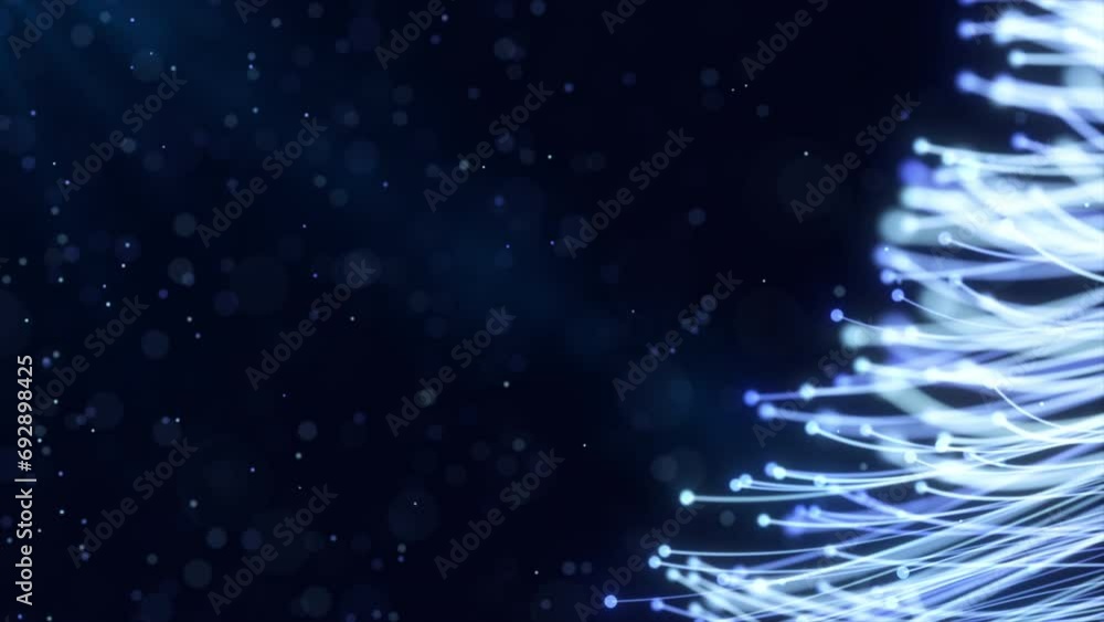 Dark blue glitter background in slow motion. Beautiful animation with ...