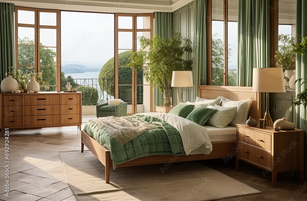 beautiful house design bedroom interior decorating with wooden ...