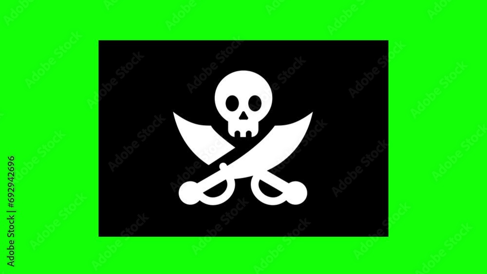 Animated pirate flag icon. Animation, pictogram, motion graphics. Stock ...