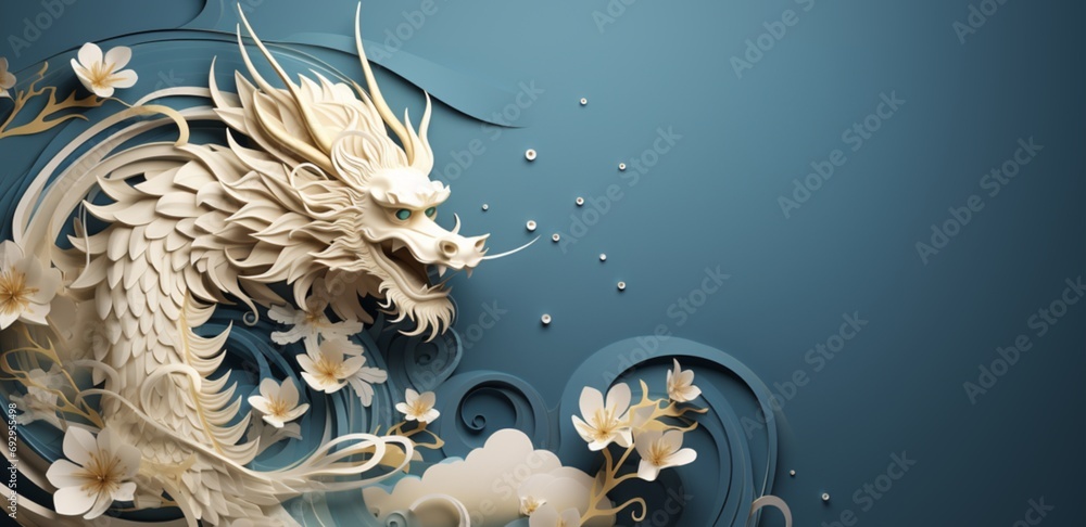 Happy New Year, 2024, Blue Dragon, Zodiac sign year of the Blue Dragon ...