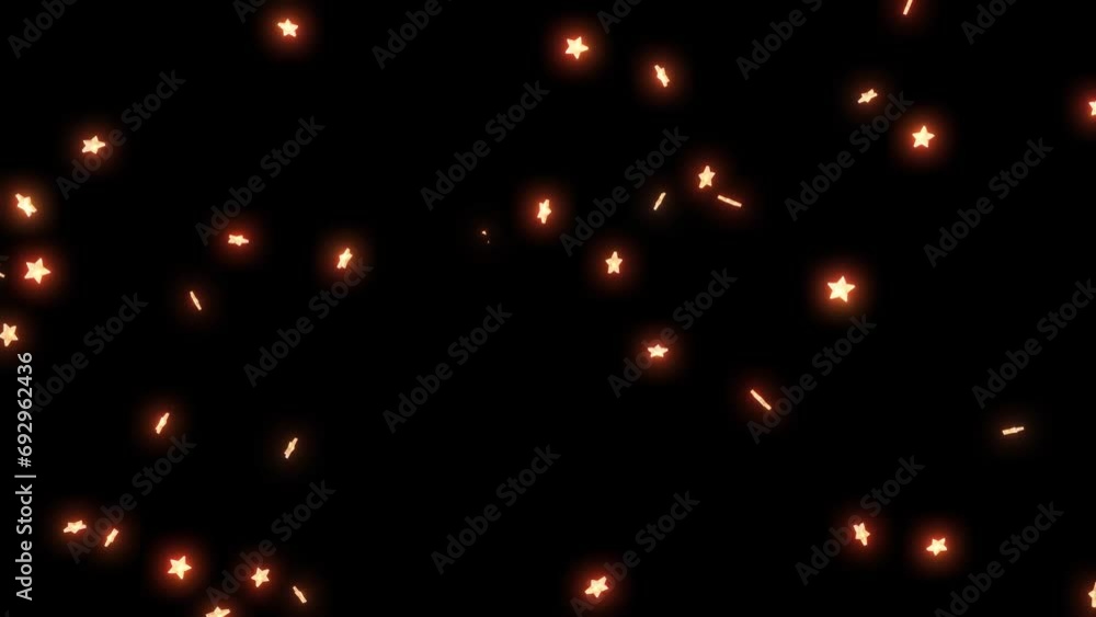 Stockvideon Bright 3d Stars Blinking Outer Space. Bright Yellow Stars ...