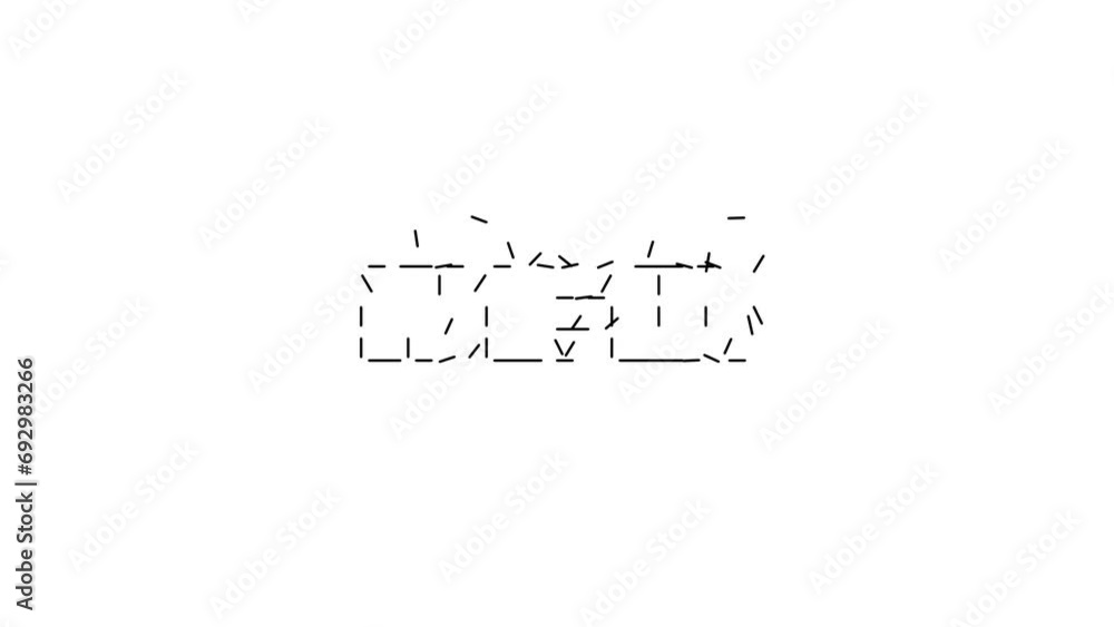 New ascii animation loop on white background. Ascii code art symbols ...
