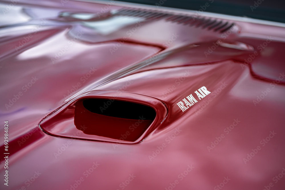 Dodge Ram Air Hood Air Intake Close Up Stock Photo | Adobe Stock