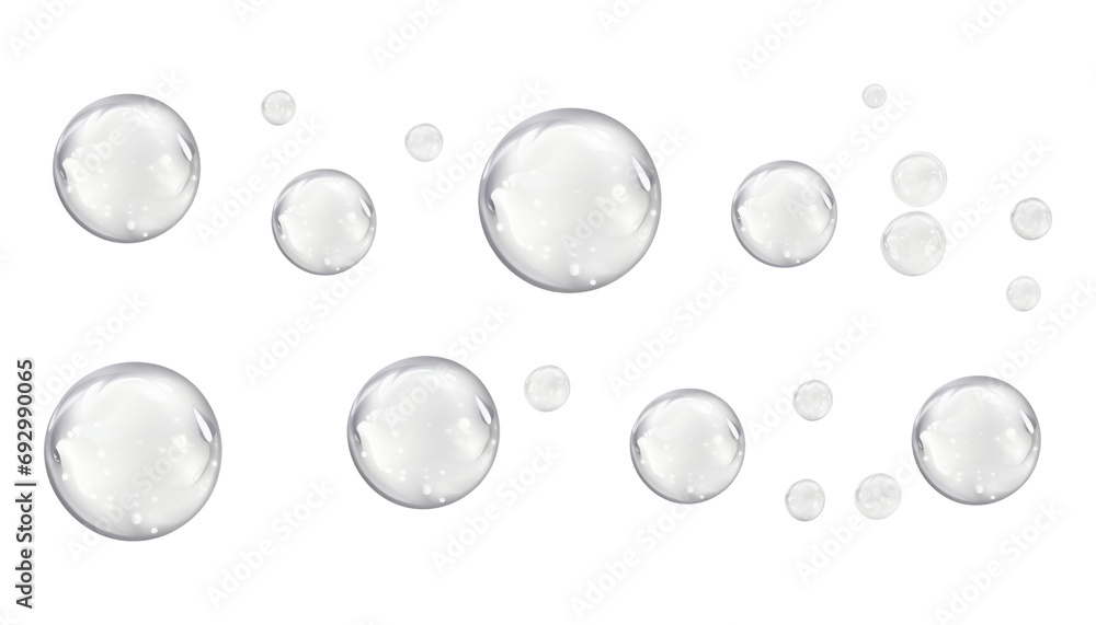 white bubbles isolated on transparent background cutout Stock ...
