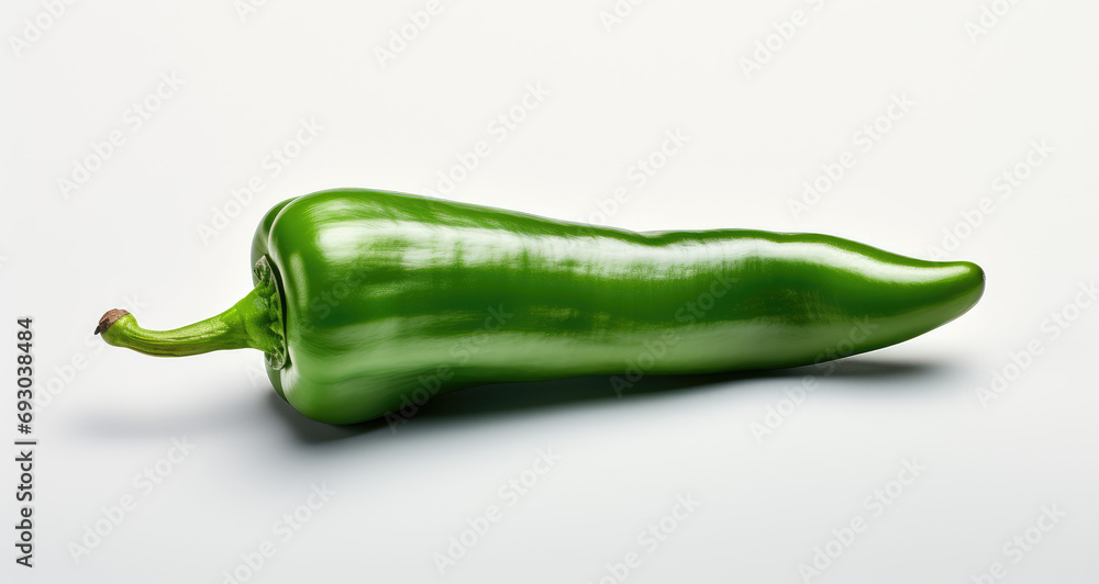 Green pepper isolated and separated in different shapes, in the style ...