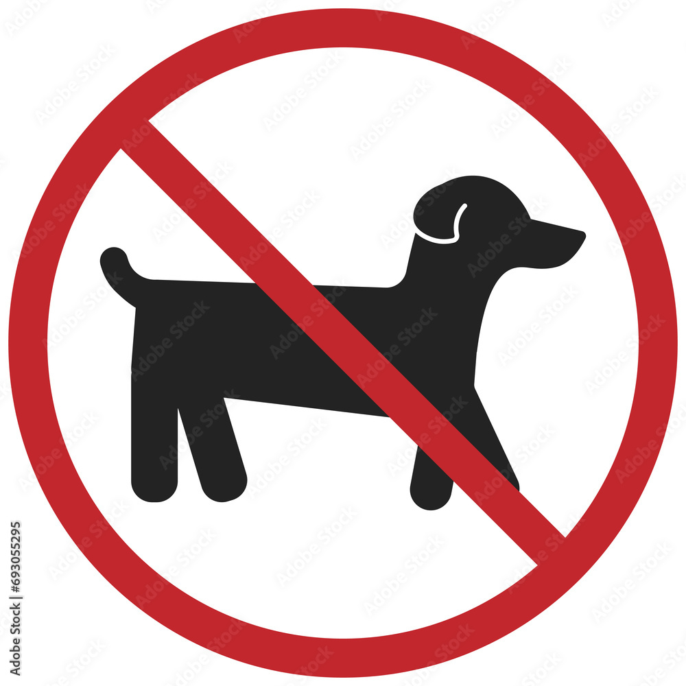 Printable sticker design prohibition sign of no pets allowed, animal do ...