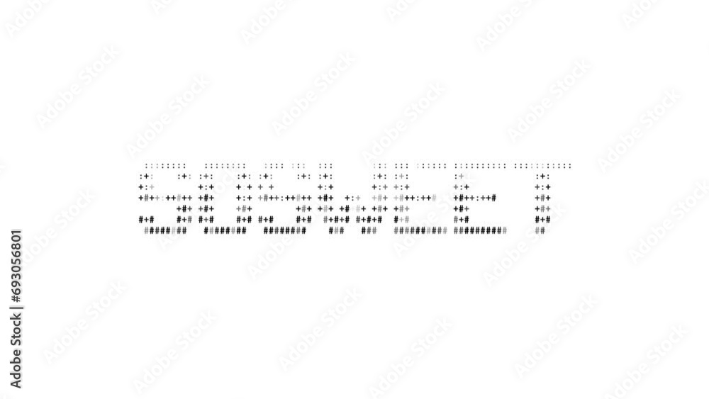So sweet ascii animation loop on white background. Ascii code art ...