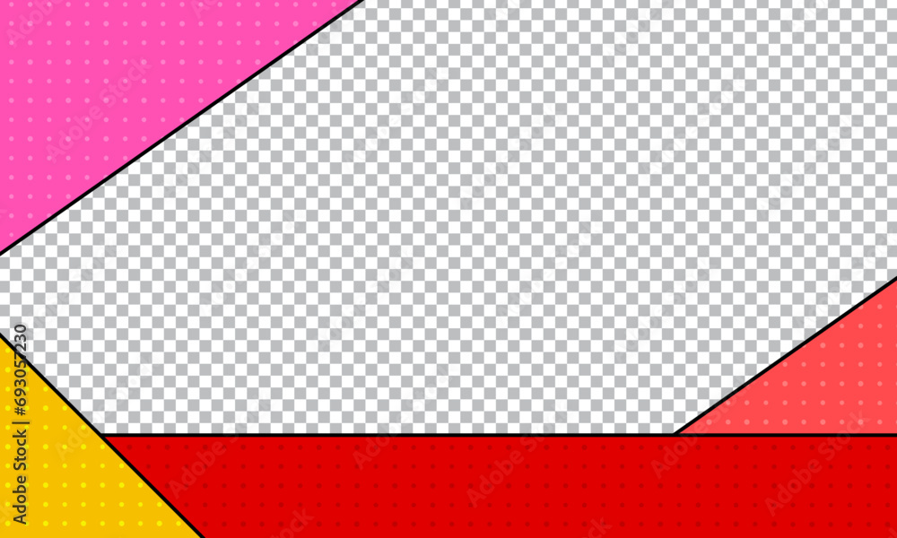 Blank cartoon pop art thumbnail background Stock Vector | Adobe Stock