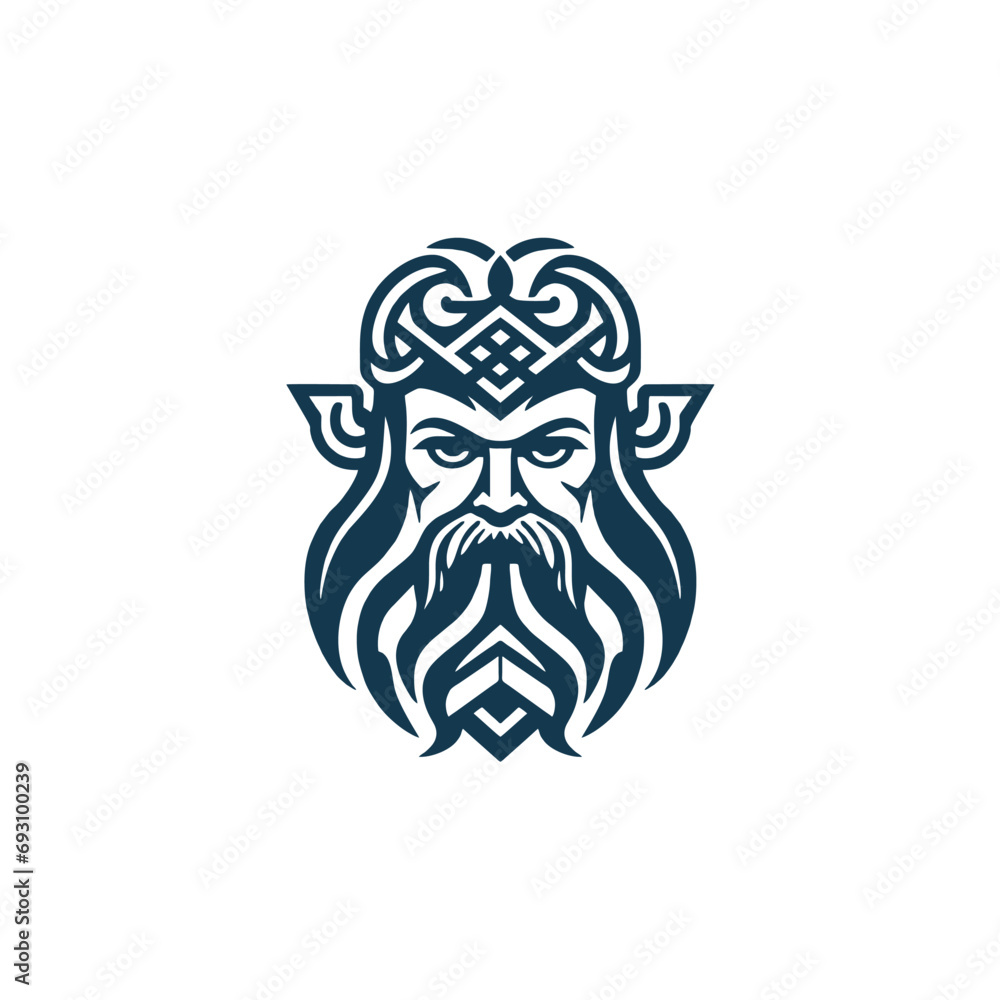 Viking logo lines on white background Stock Vector | Adobe Stock