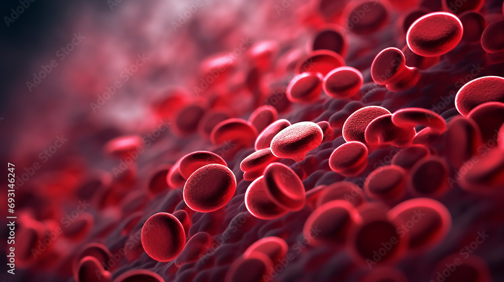 Red blood cells under the microscope, Template, Mock up Stock ...