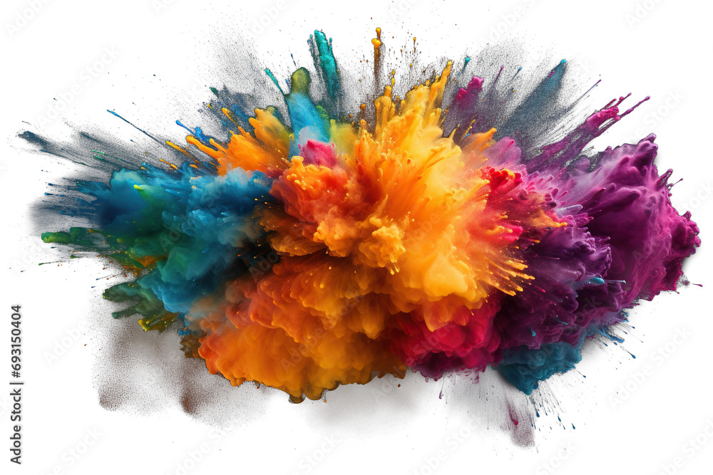 vibrant dust explosion PNG images on a transparent background, perfect ...