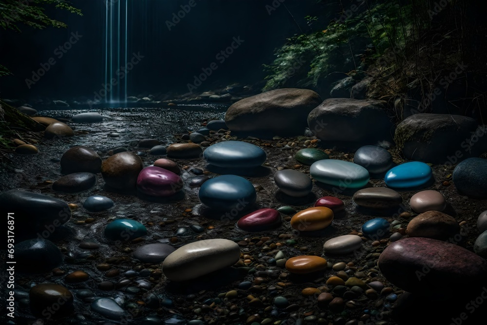 pebbles in water, Stones, Wallpaper hd, Desktop backgrounds Stock Photo ...