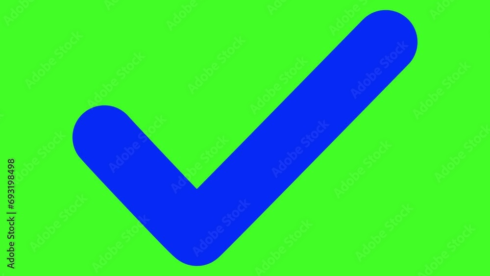OK or true or yes or correct or check mark or tick mark animation on ...