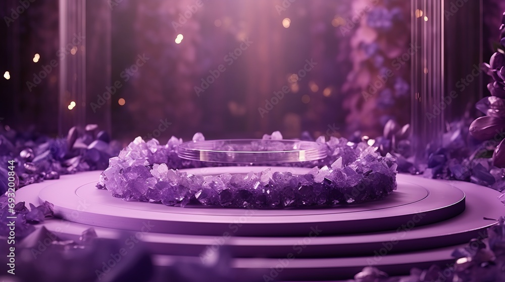 Crystal podium diamond 3d background display glass jewelry product ...