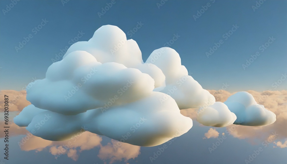 beautiful realistic clouds freedom shapes clipart isolate backgrounds ...
