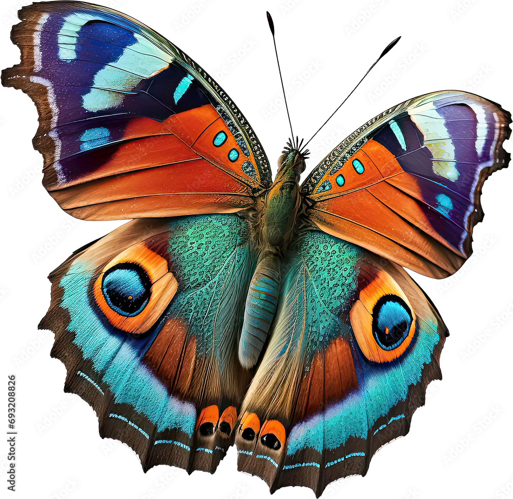 PNG Flying butterfly with open wings isolated on transparent background ...