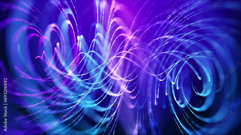 Shining particles with bokeh effect and soft light on dark background ...