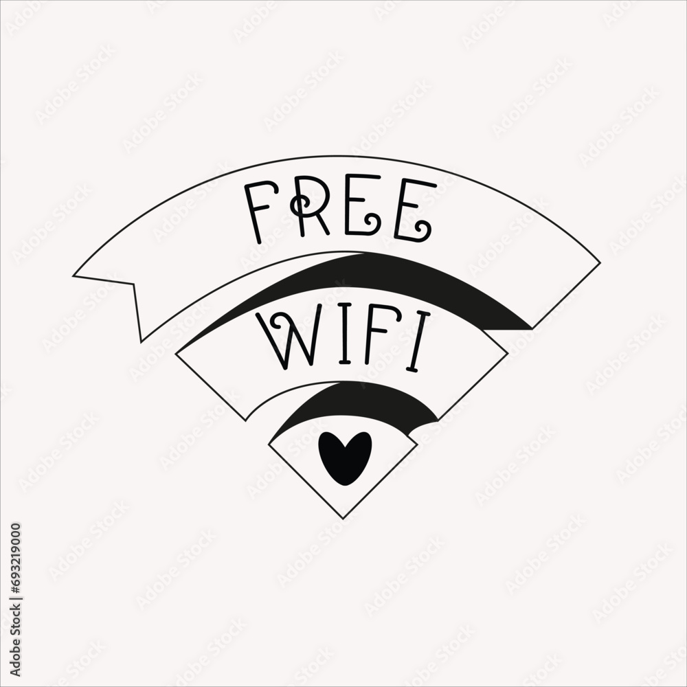 Stylish , fashionable and awesome Wi Fi Quote typography art and ...
