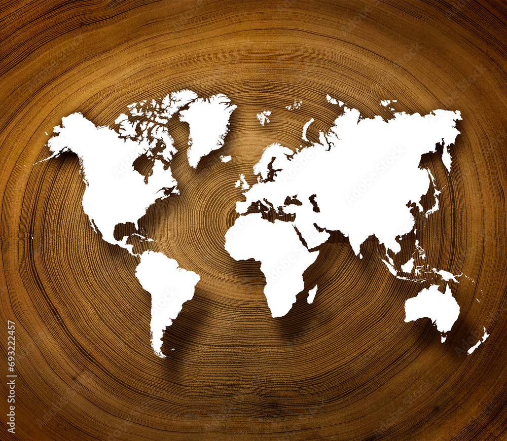 White world map global impact with textured background showing world ...