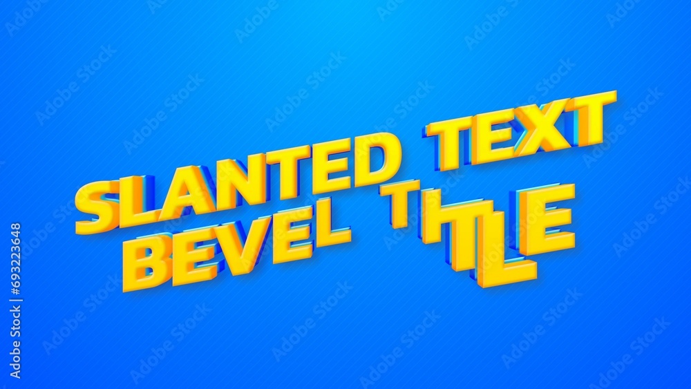 Cartoon Style Slanted Text Title Intro Stock Template | Adobe Stock