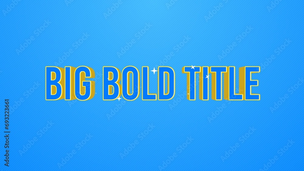 Big Bold Text With Shiny Sparkling Stars Title Intro Stock Template ...