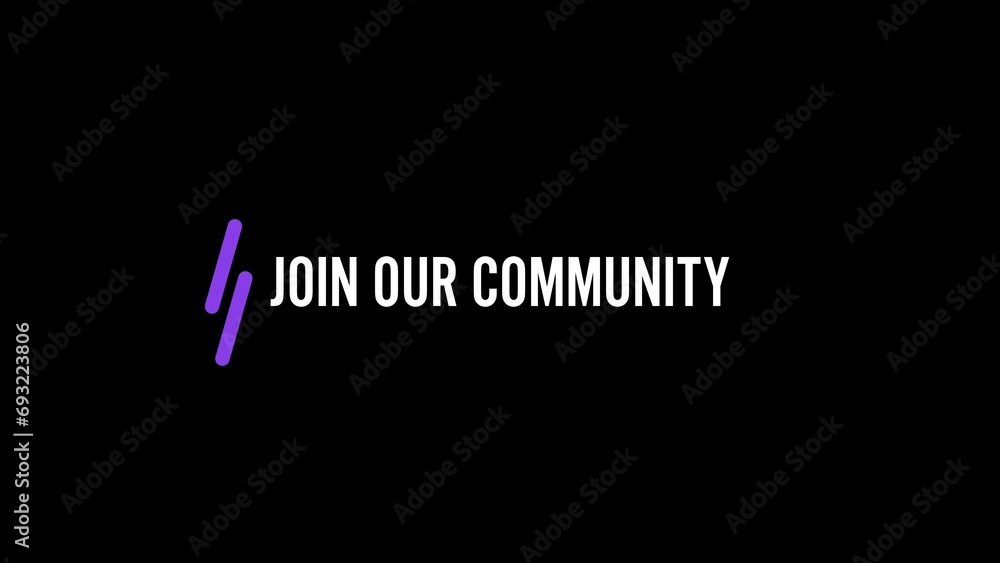 Modern Call To Action Join Community Text Lower Thirds Stock Template ...