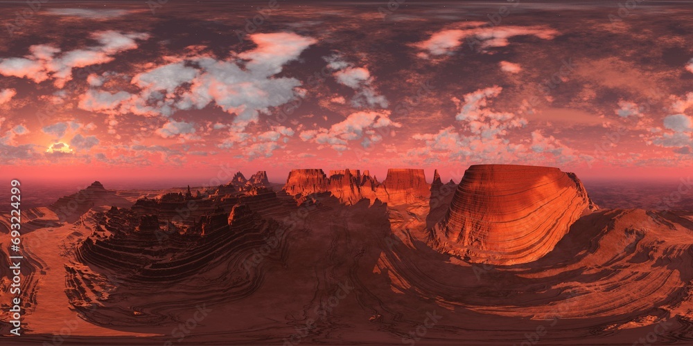 Mars, HDRI, environment map , Round panorama, spherical panorama ...