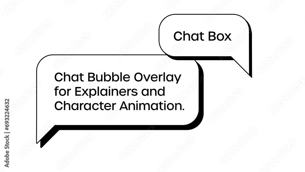 Chat Bubble Overlay for Explainers and Character Animation Stock ...