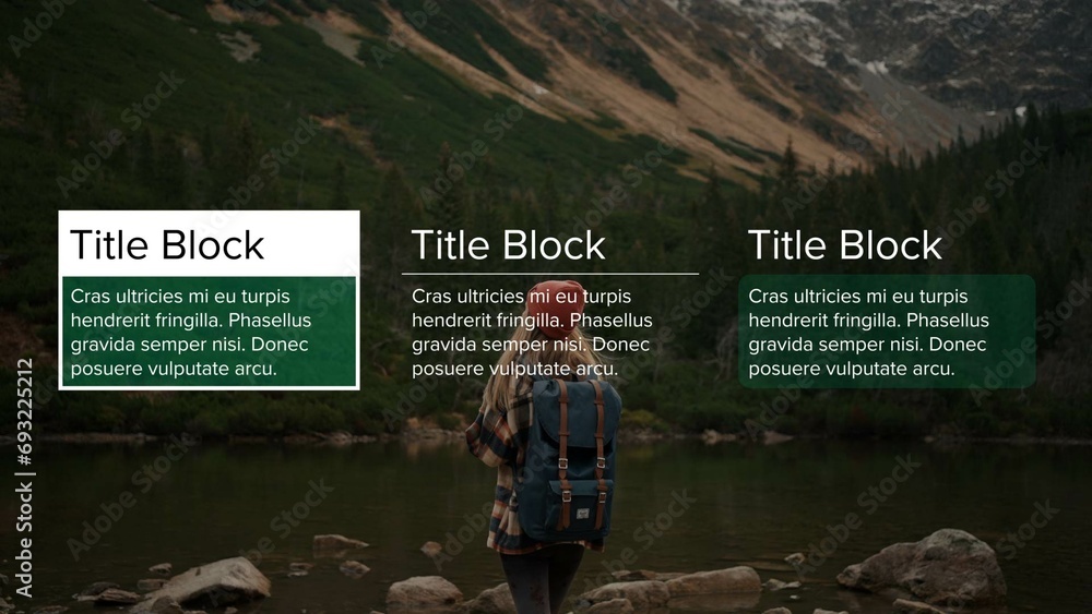 Modern Text Block with 3 Design Styles Stock Template | Adobe Stock
