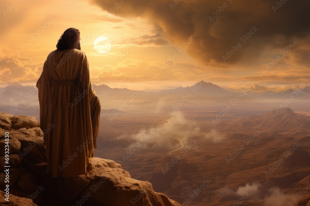 A powerful scene of Moses' last moments, overlooking the Promised Land ...