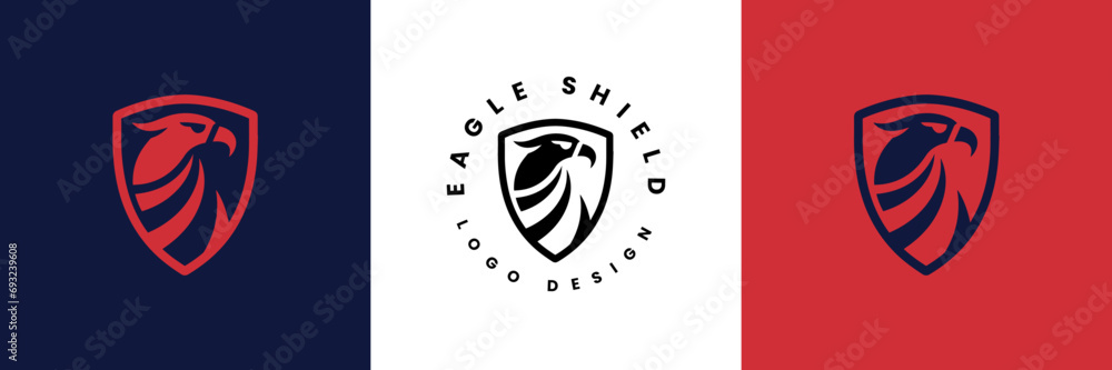 Eagle shield logo Design, Shield eagle logo inspiration, Eagle and ...