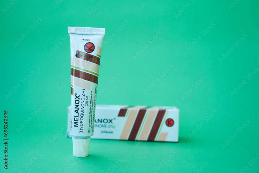 Balikpapan, May 1, 2023. MELANOX 2% CREAM is a drug used to reduce skin ...