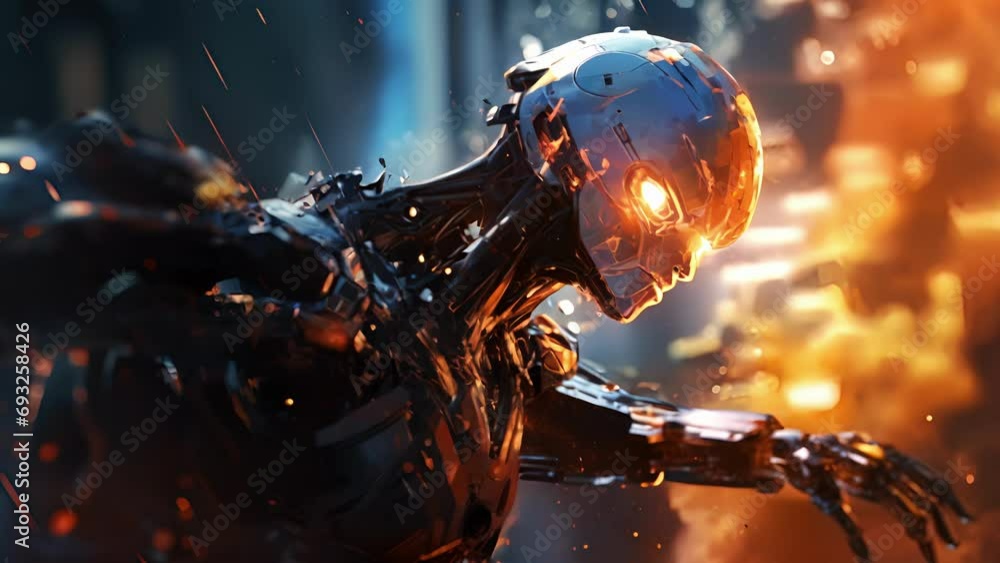 A digital painting depicting a cyber warrior shielding a vulnerable ...