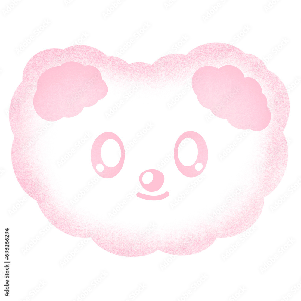 Cute Baby Pink Bear Cartoon illustration Cute Bear Cute Element Cute ...