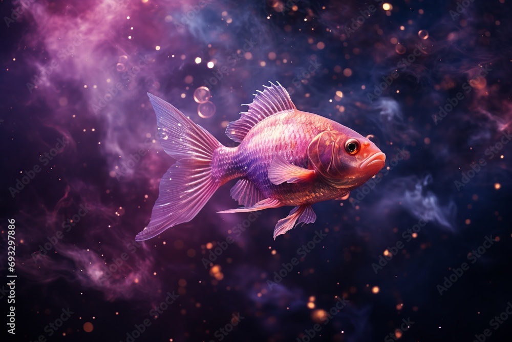 Pisces zodiac sign, fish astrological design, astrology horoscope ...