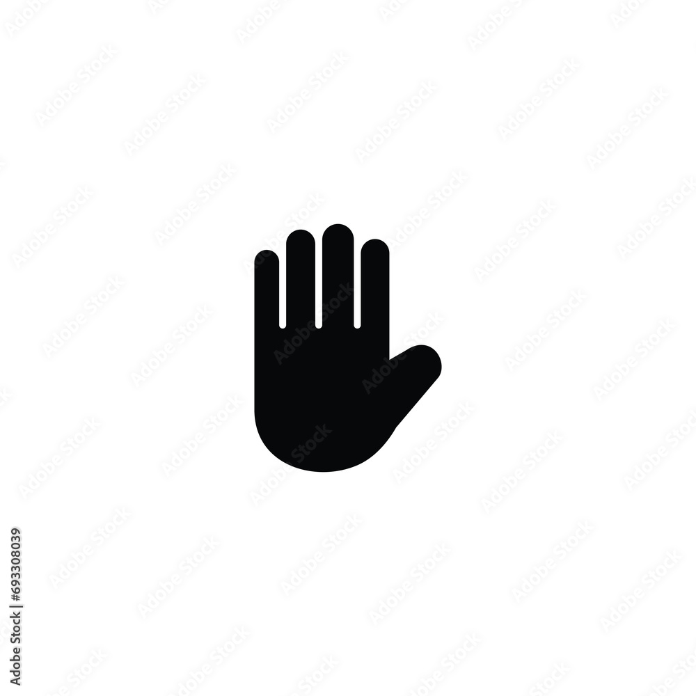 Hand icon, Hand stop sign vector for web site Computer and mobile app ...