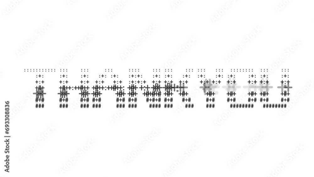 Thank You Ascii Animation Loop On White Background Ascii Code Art