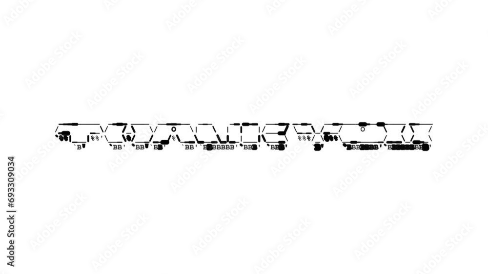 Thank you ascii animation on white background. Ascii art code symbols ...