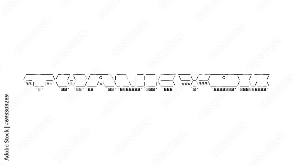 Vidéo Stock Thank you ascii animation loop on white background. Ascii ...