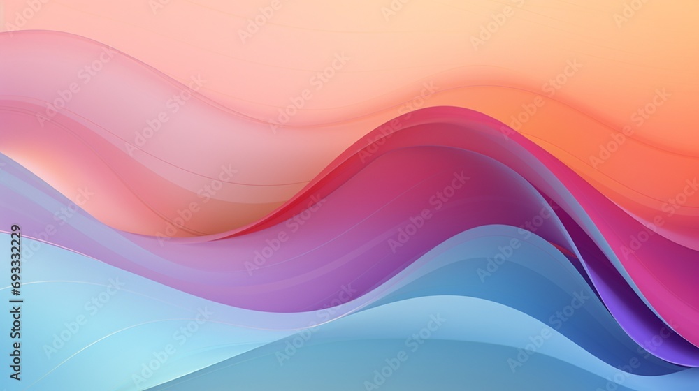 wavy background with a spectrum of colors in a gradient, their waves ...