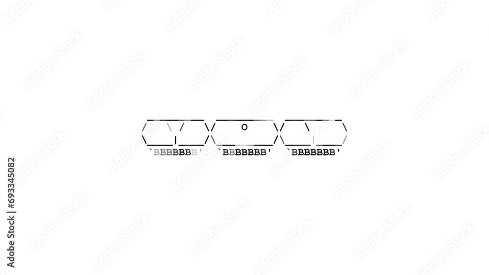 Vidéo Stock Wow ascii animation on white background. Ascii art code ...