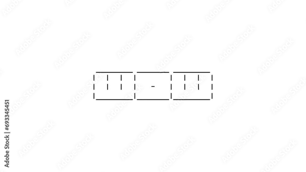 Wow ascii animation loop on white background. Ascii code art symbols ...