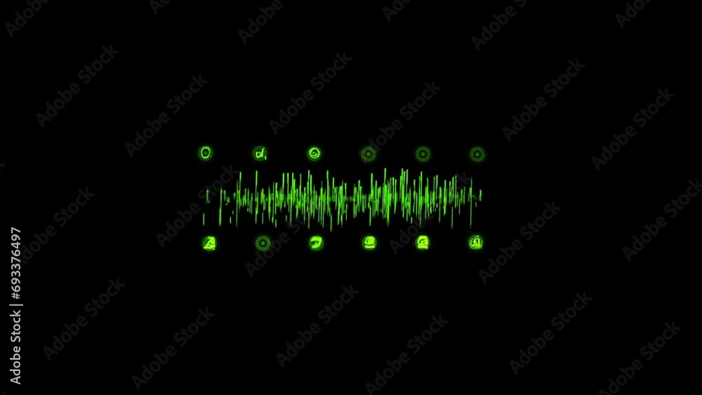 Alien web interface, green tonalities, strange alien symbols Stock ...