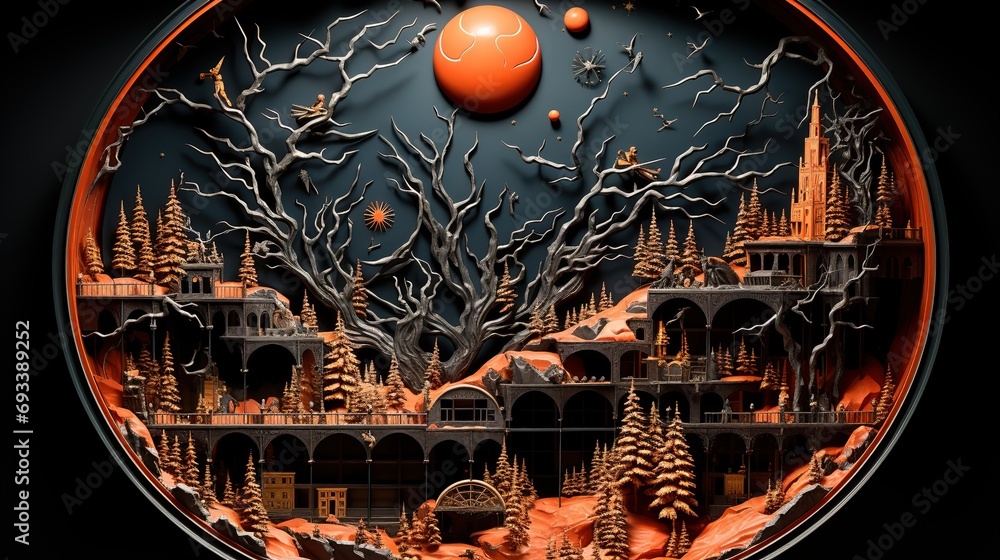 Background Wallpaper of the Circle of Hell Stock Illustration | Adobe Stock